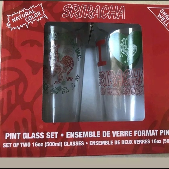 Dining | Set Of Sriracha 16oz Glasses | Poshmark